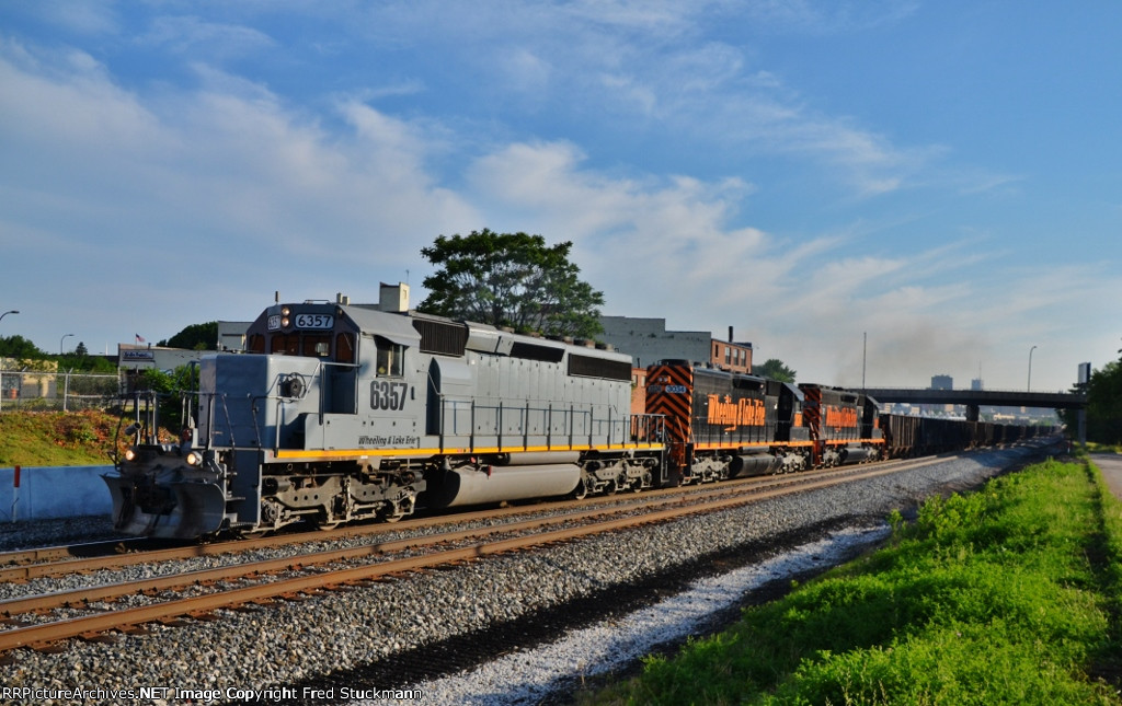 WE 6357 and the morning sun.